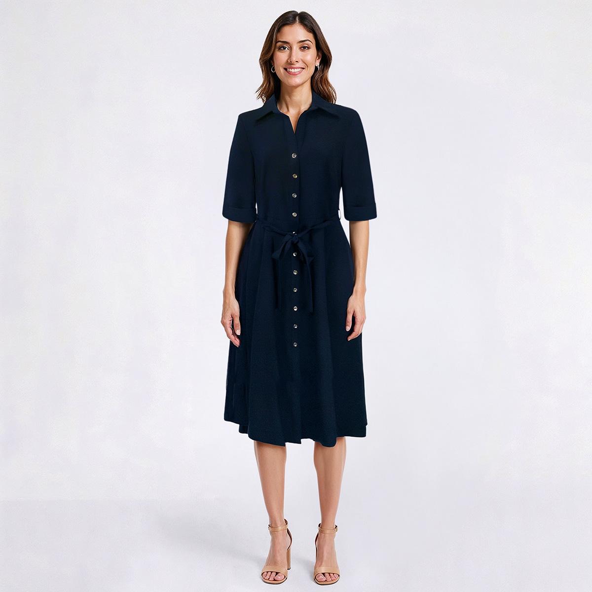 Click here for Womens Sharagano Roll Tab Sleeve Button Down Shirt... prices